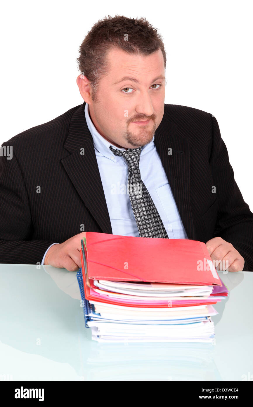 Portrait of a businessman bored Stock Photo - Alamy