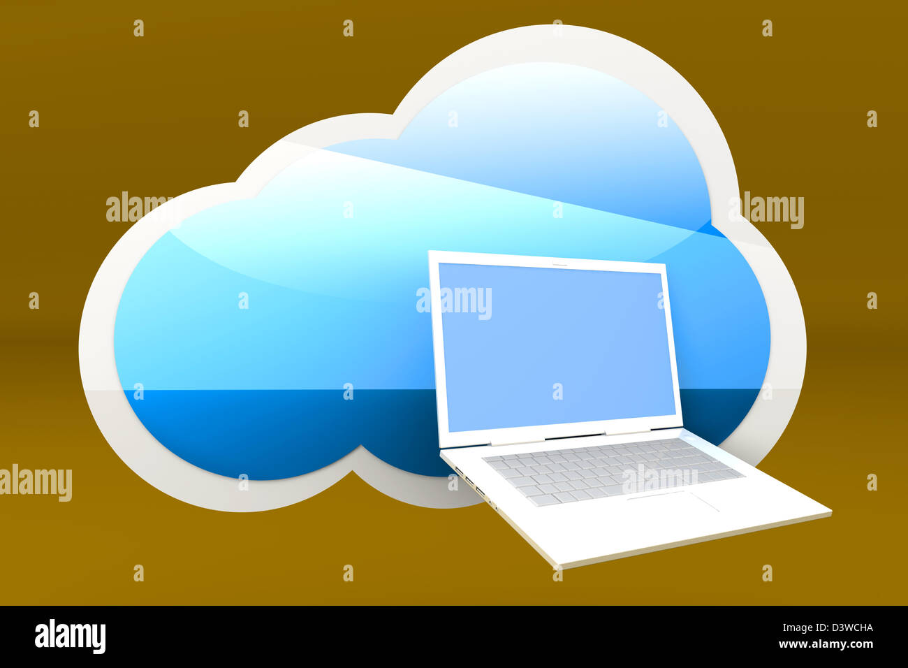 Cloud computing. 3D rendered illustration Stock Photo - Alamy
