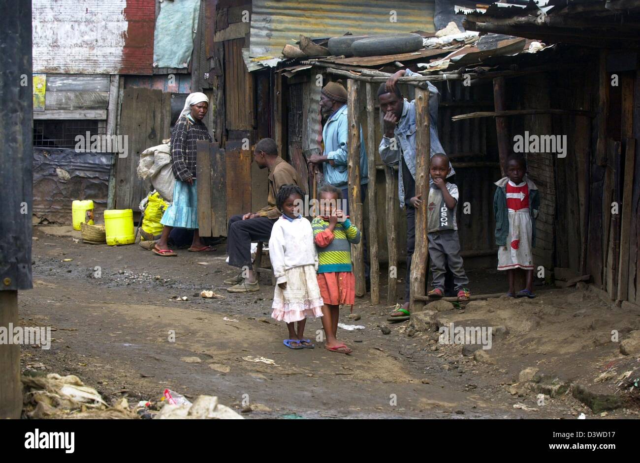 The Kenyan slum of Mathare, only five km from Nairobi city centre ...