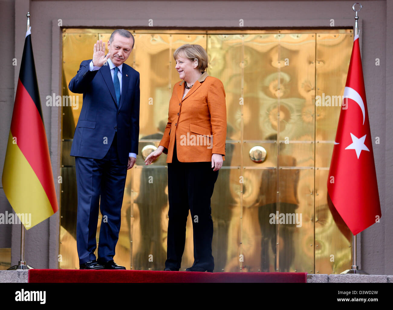 Ankara, Turkey, 25th Feb, 2013. German Chancellor Angela Merkel is ...