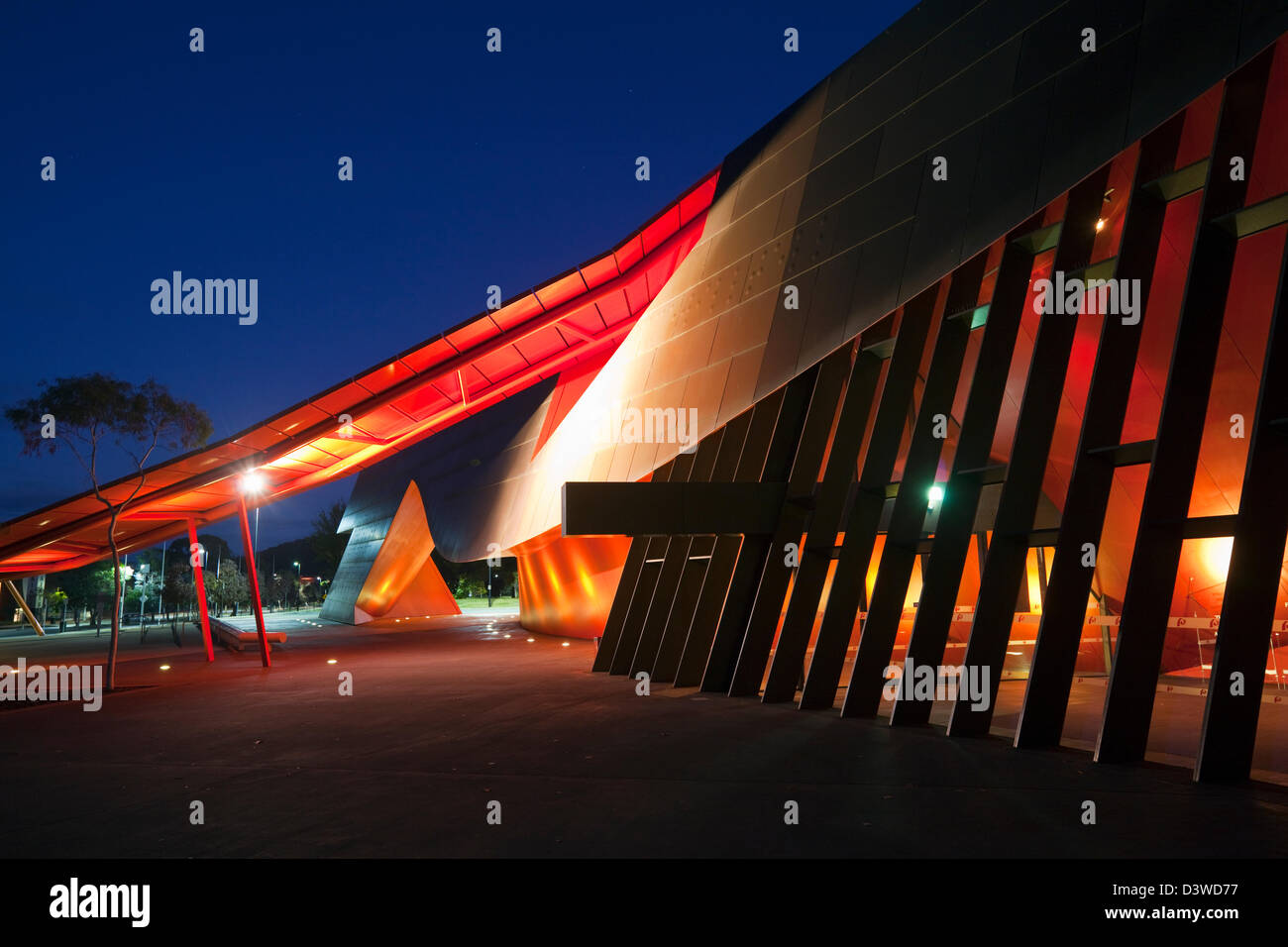 Architecture of entrance to National Museum of Australia. Canberra ...