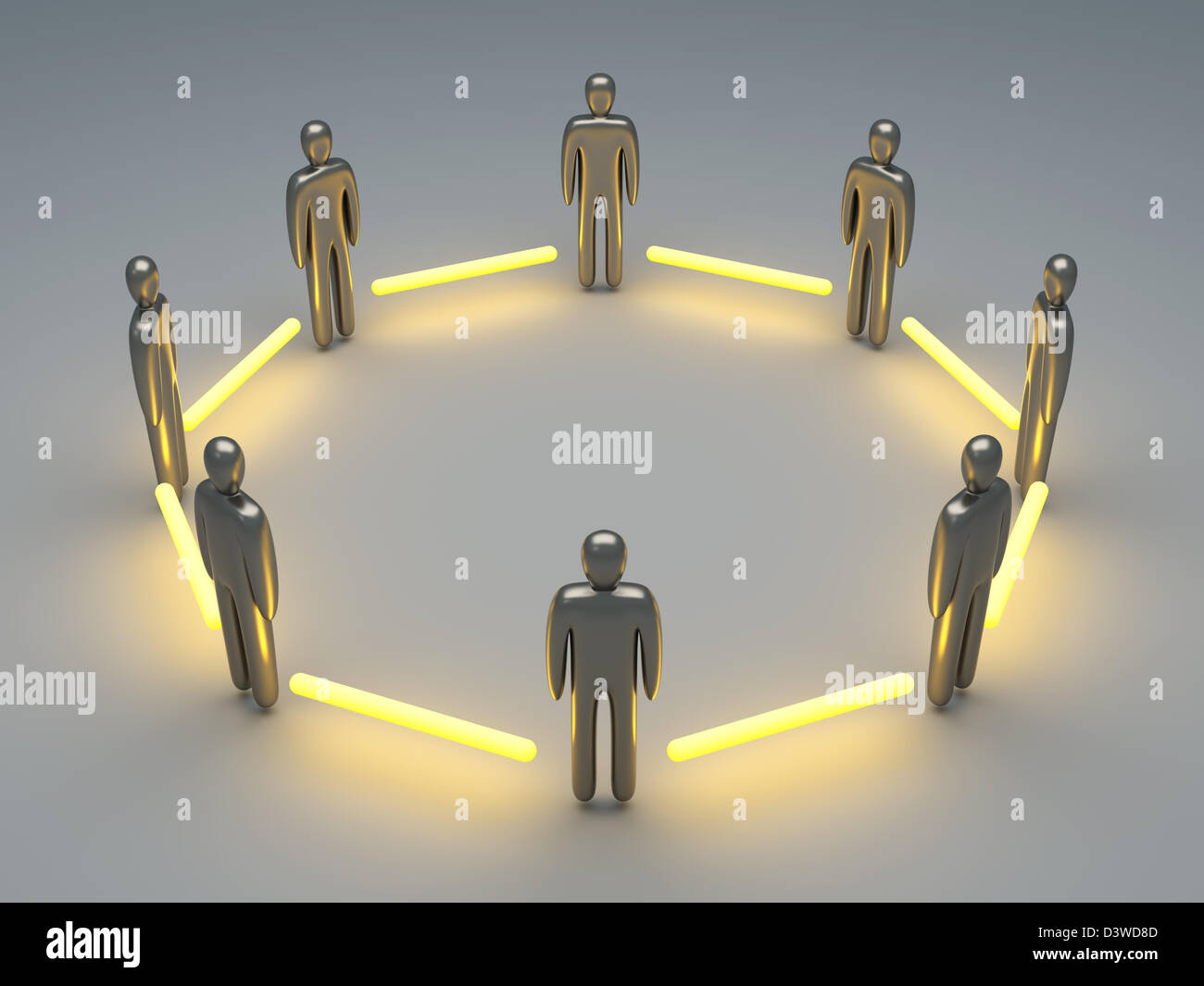 3D rendered Illustration. Power of Teamwork Stock Photo - Alamy