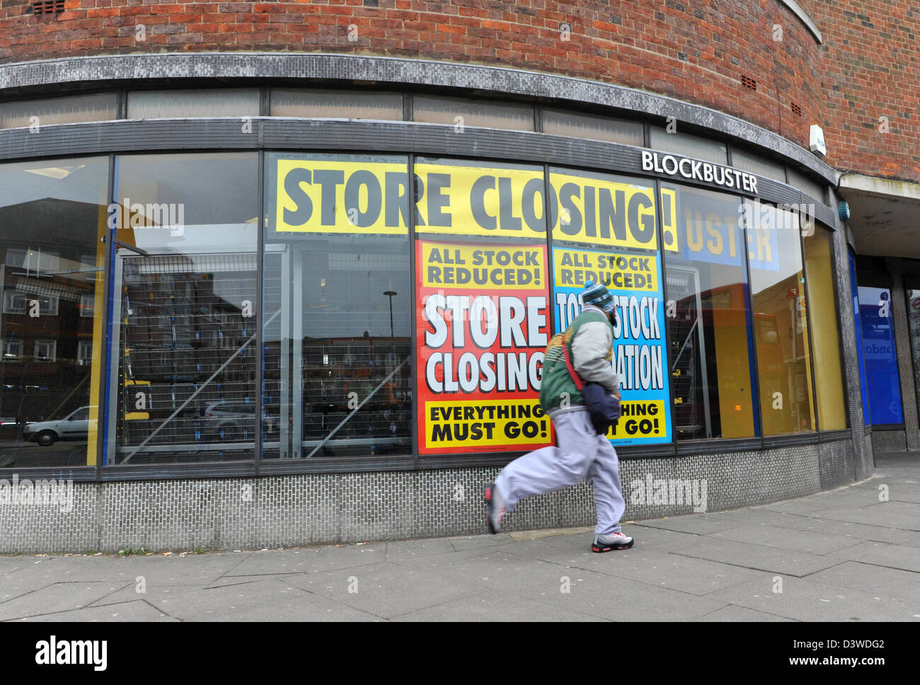 Southgate, London, UK. 25th February 2013. A man runs past the closing ...