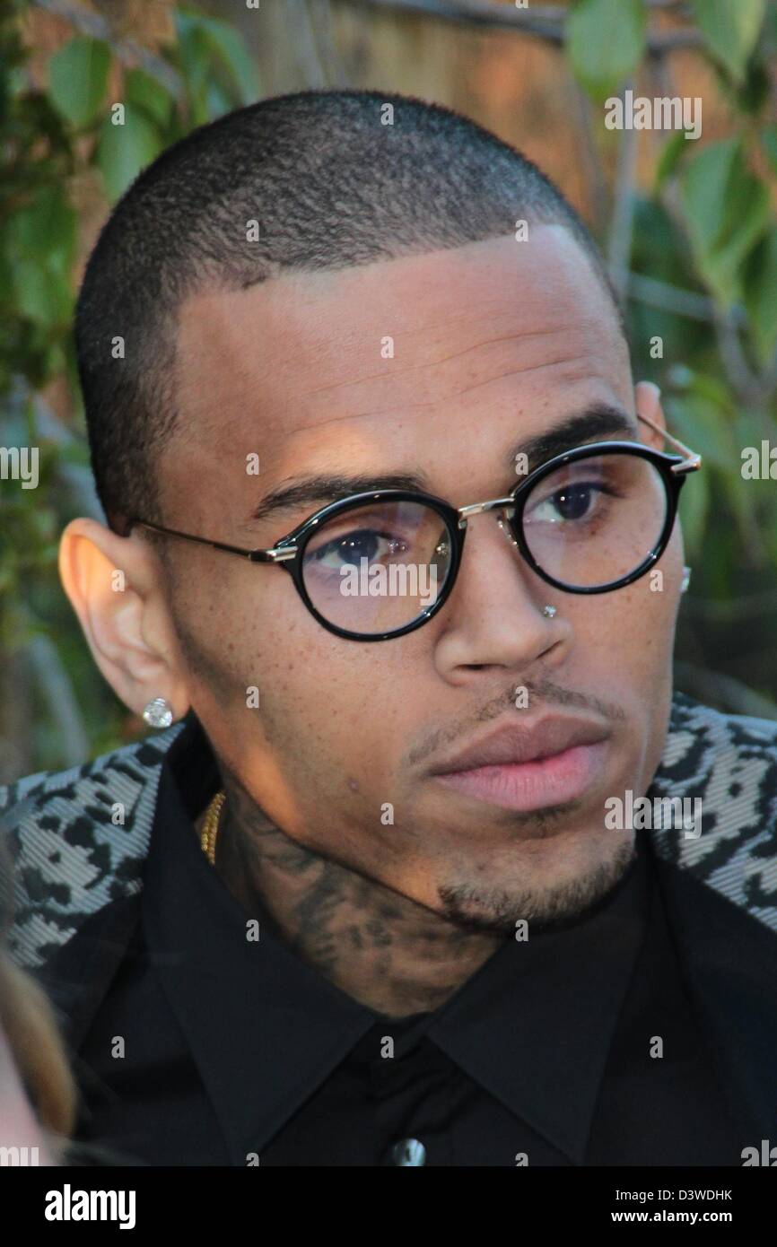 Feb. 24, 2013 - Los Angeles, California, U.S. - Chris Brown attends ...