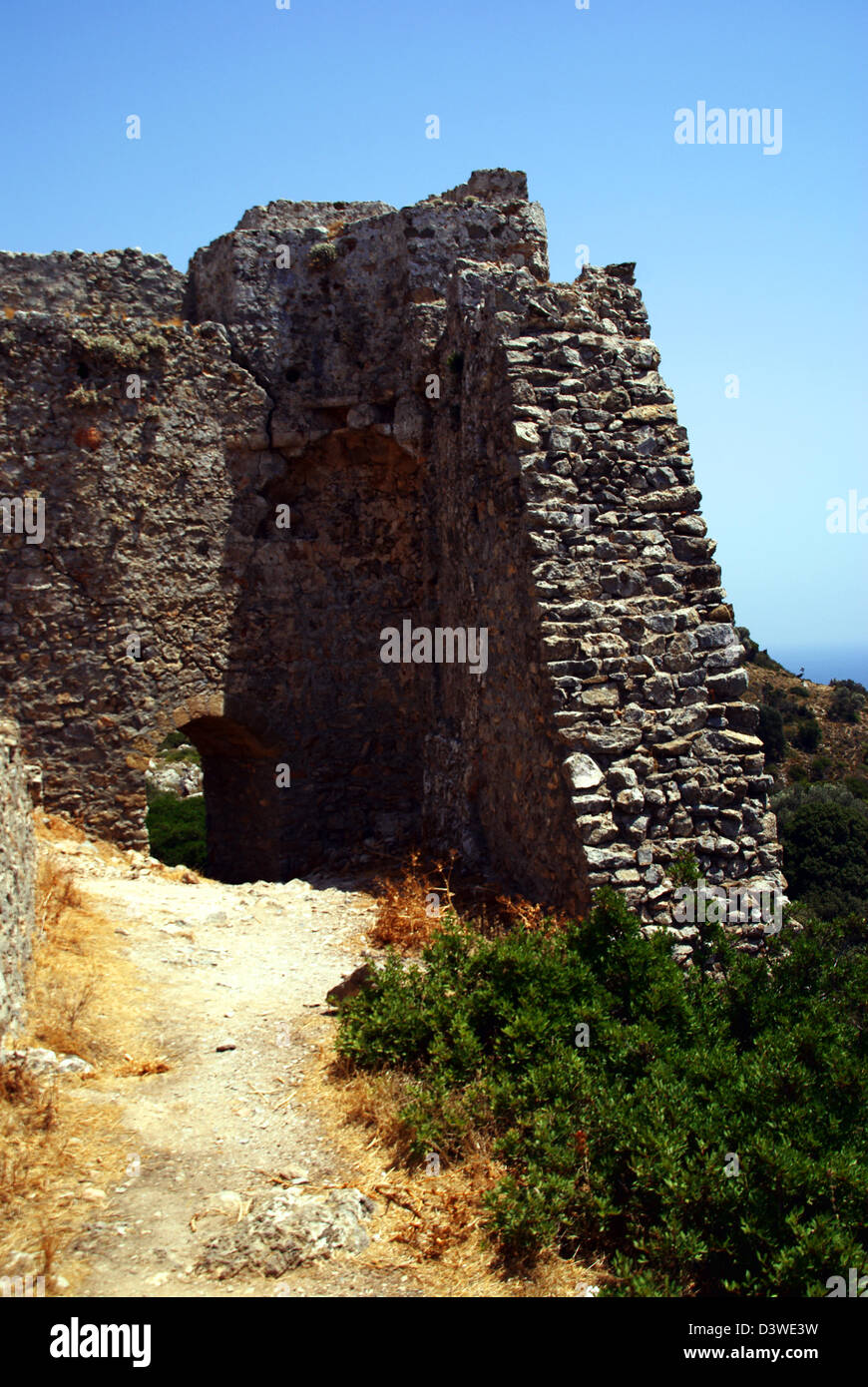 old castle, Greece,Rhodes Stock Photo - Alamy