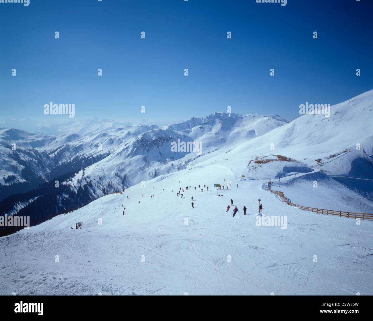 Ski area Saalbach Hinterglemm Austria Stock Photo - Alamy