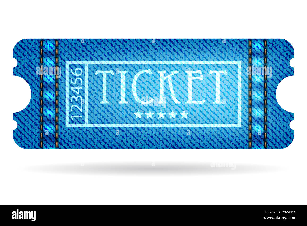 special ticket with jeans design Stock Photo - Alamy
