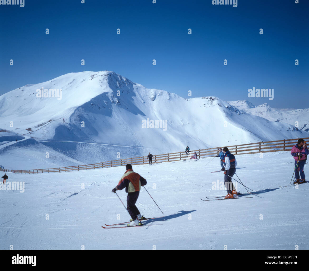 Ski area Saalbach Hinterglemm Austria Stock Photo - Alamy