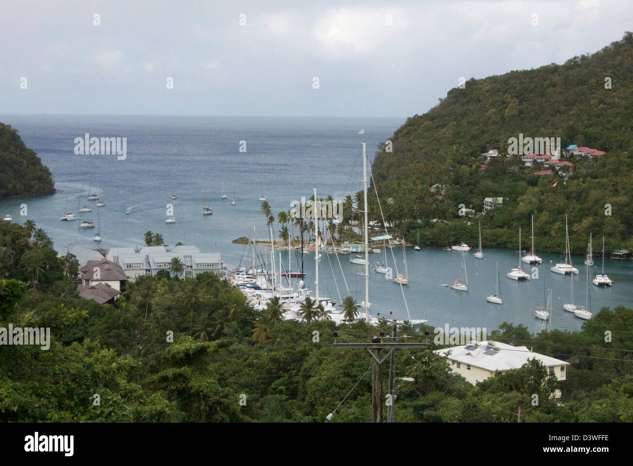 Marigot Bay Saint Lucia Caribbean Stock Photo - Alamy