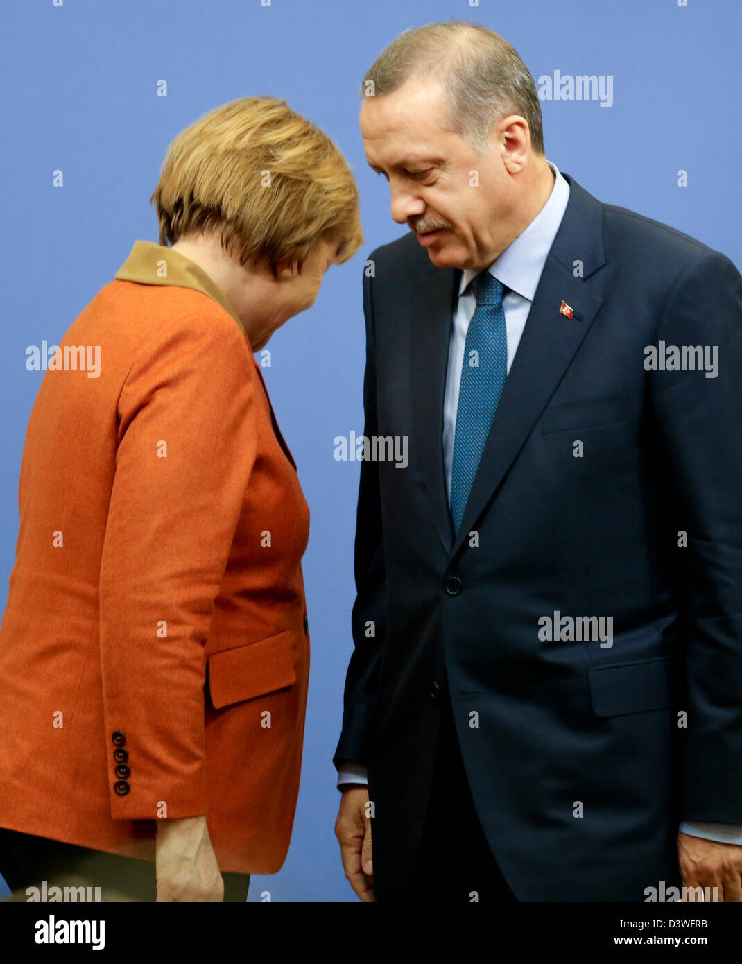 German Chancellor Angela Merkel and Prime Minister of Turkey Recep ...