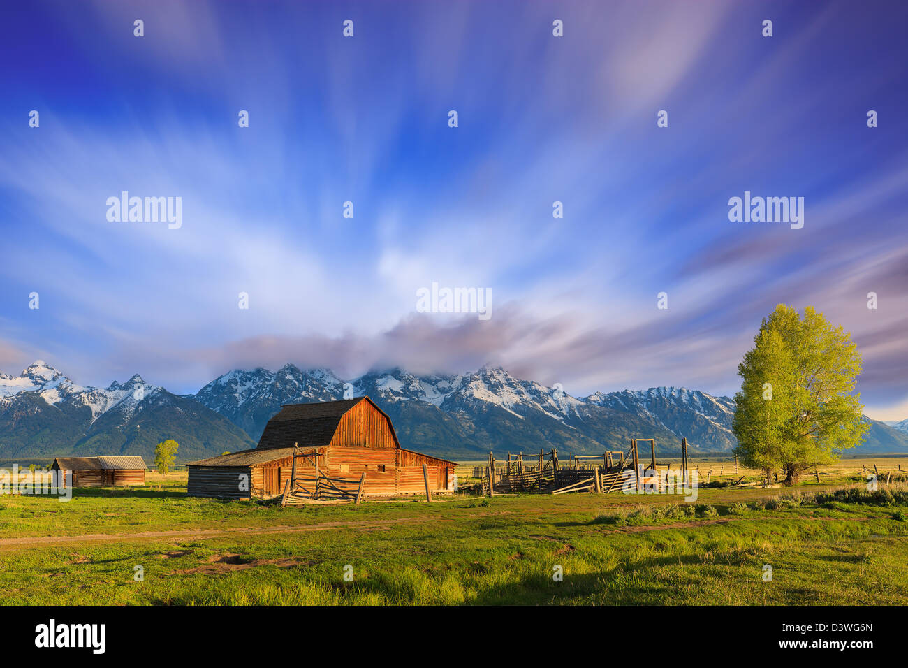 Mormon Row is a line of homestead complexes along the Jackson-Moran ...