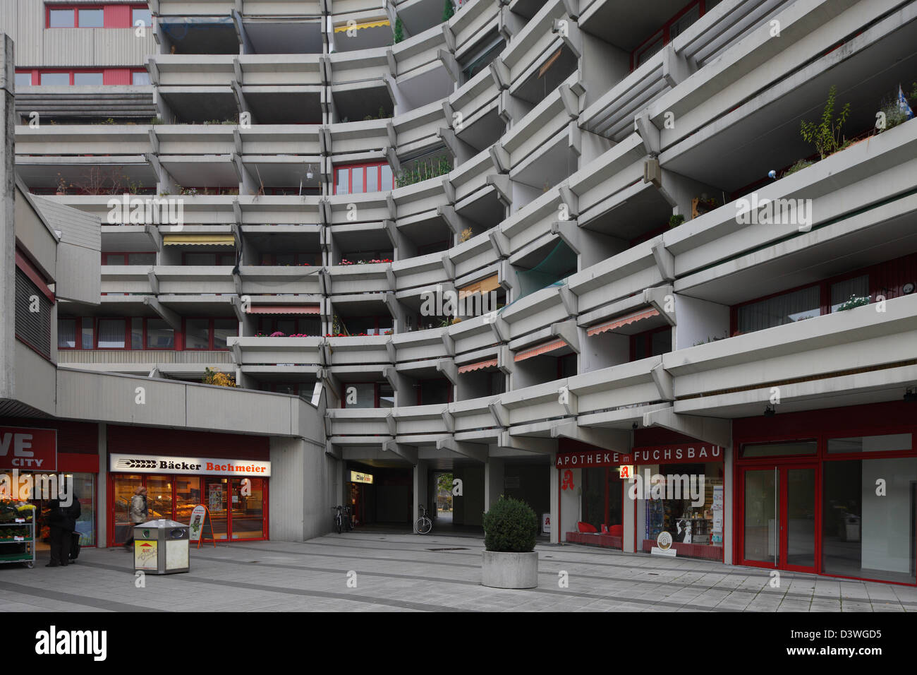 Munich, Germany, the so-called Burrow, a residential buildings with ...