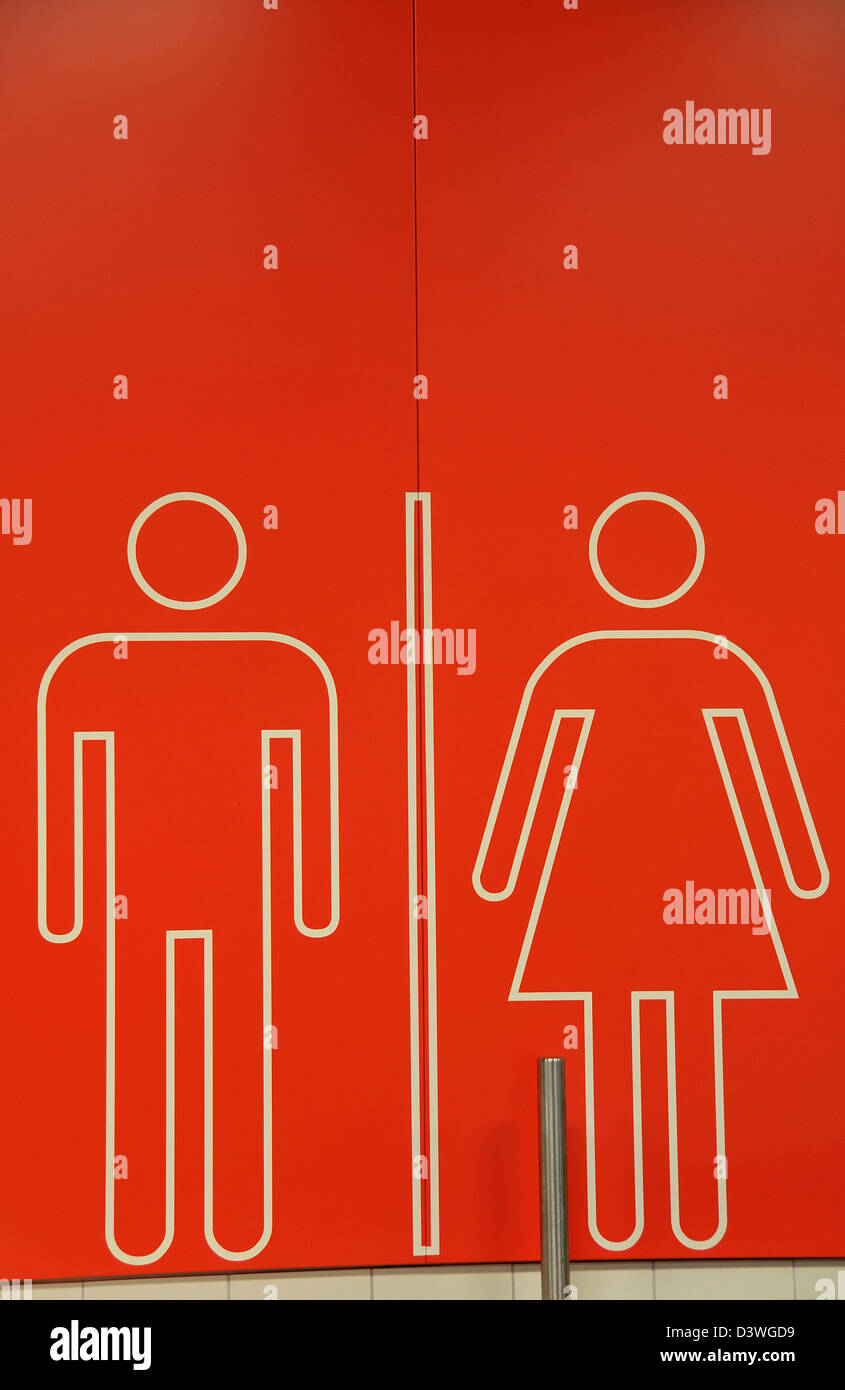 toilet sign terminal G Roissy Charles-de-Gaulle Paris France Stock ...