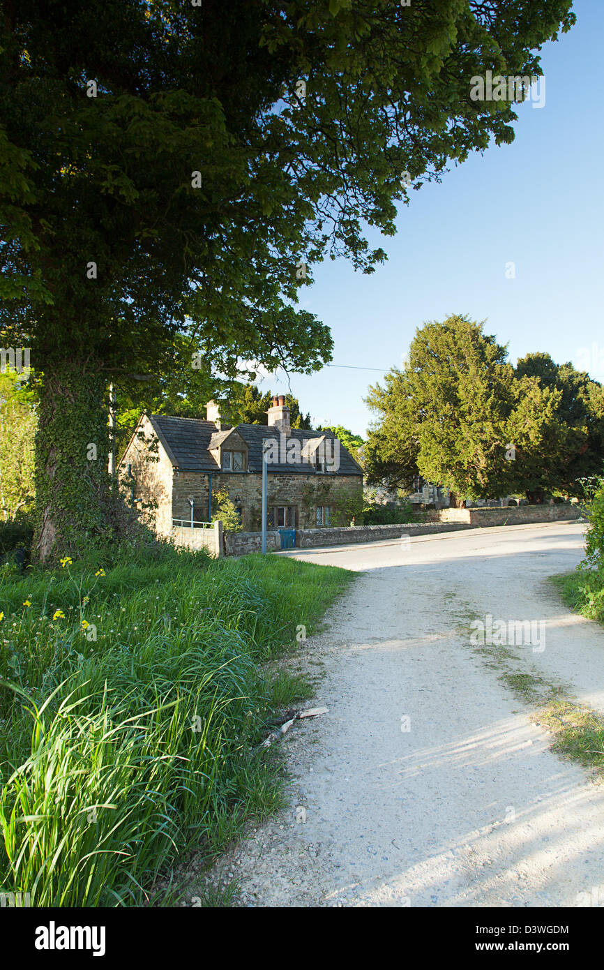 Peaceful UK village in evening light Stock Photo - Alamy