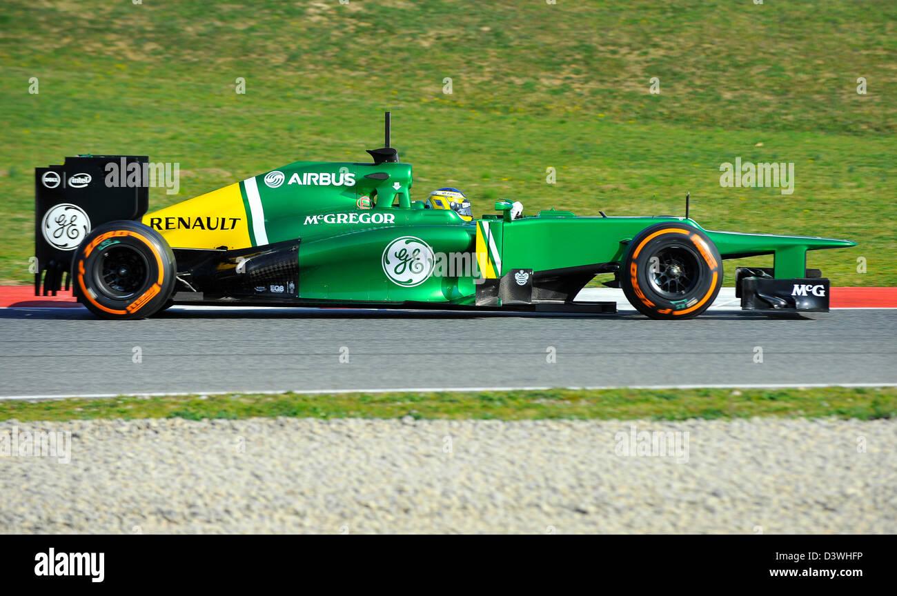 Charles Pic (FRA), Caterham CT03 during Formula One tests on Circuit de ...