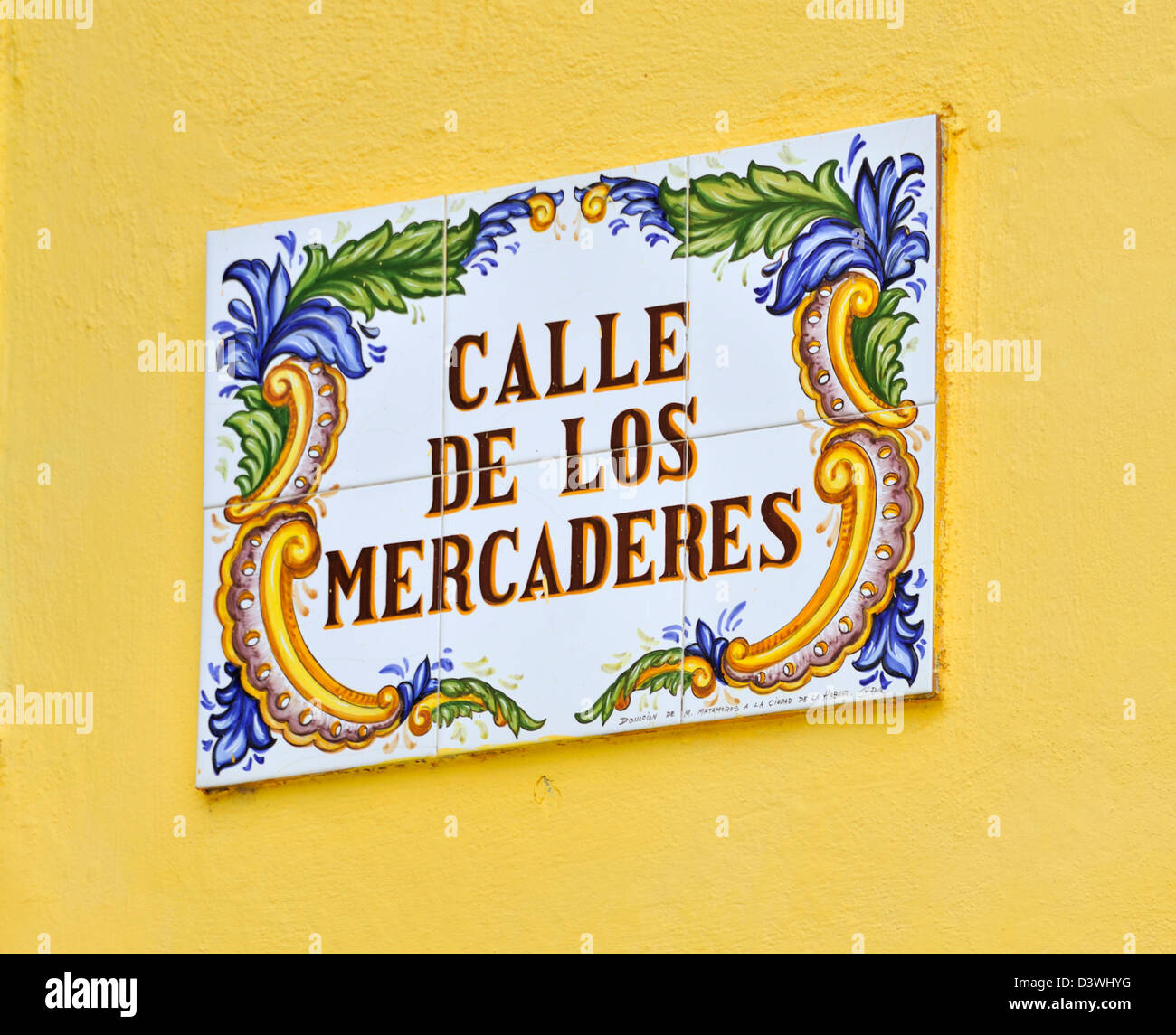 Street sign, Havana, Cuba Stock Photo - Alamy