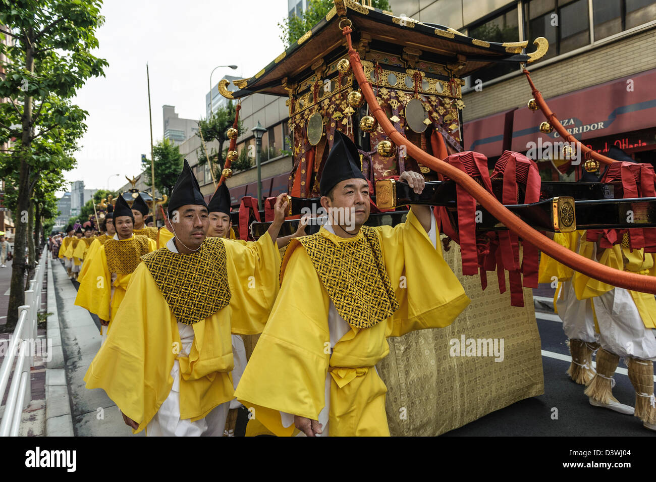 Religious parade on the streets of Tokyo, Japan, Asia Stock Photo - Alamy