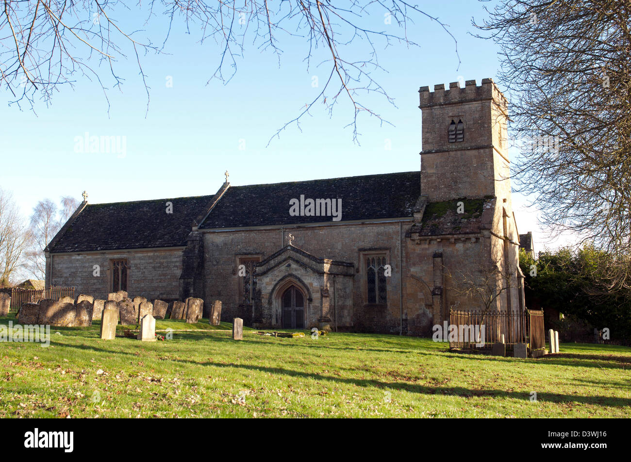 All Saints Church, Turkdean, Gloucestershire, England, UK Stock Photo ...