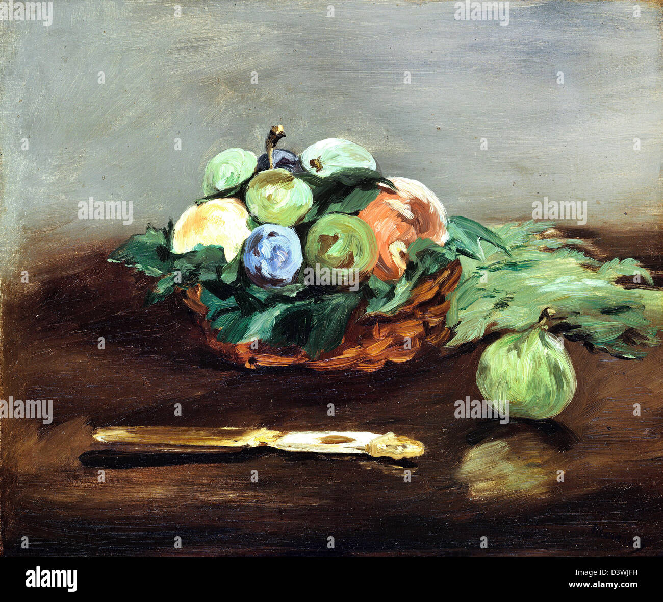Edouard Manet, Basket of Fruit 1864 Oil on canvas. Museum of Fine Arts ...
