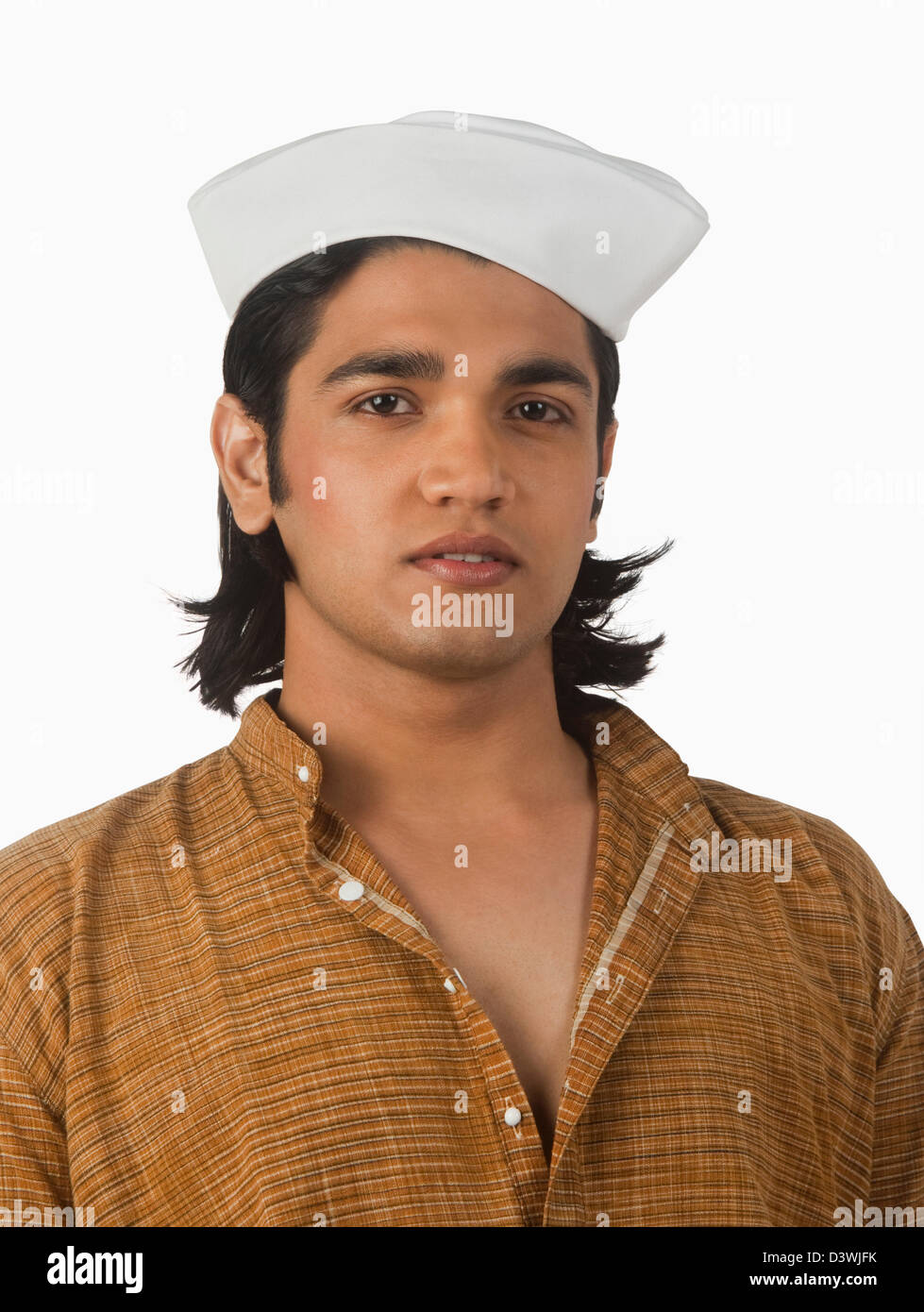 Portrait of a man smirking Stock Photo - Alamy