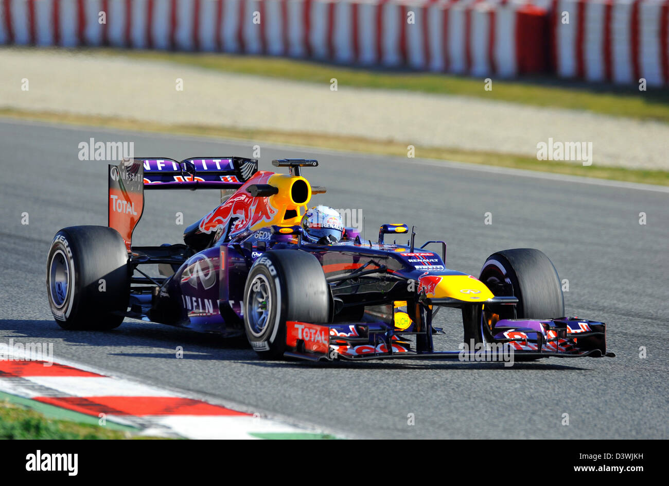 Sebastian Vettel (GER),Red Bull Racing RB9 during Formula One tests on ...