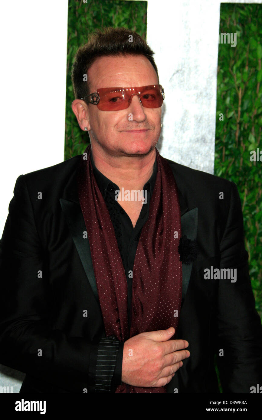 BONO 2013 VANITY FAIR OSCAR PARTY SUNSET TOWER LOS ANGELES CALIFORNIA ...