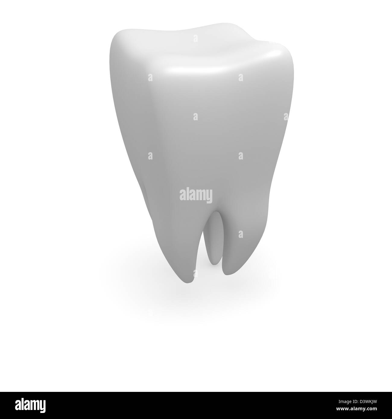 3d tooth on a white background Stock Photo - Alamy