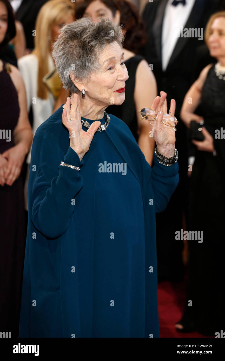 Hollywood, California, U.S. 24th Feb, 2013. Emmanuelle Riva arrives at ...