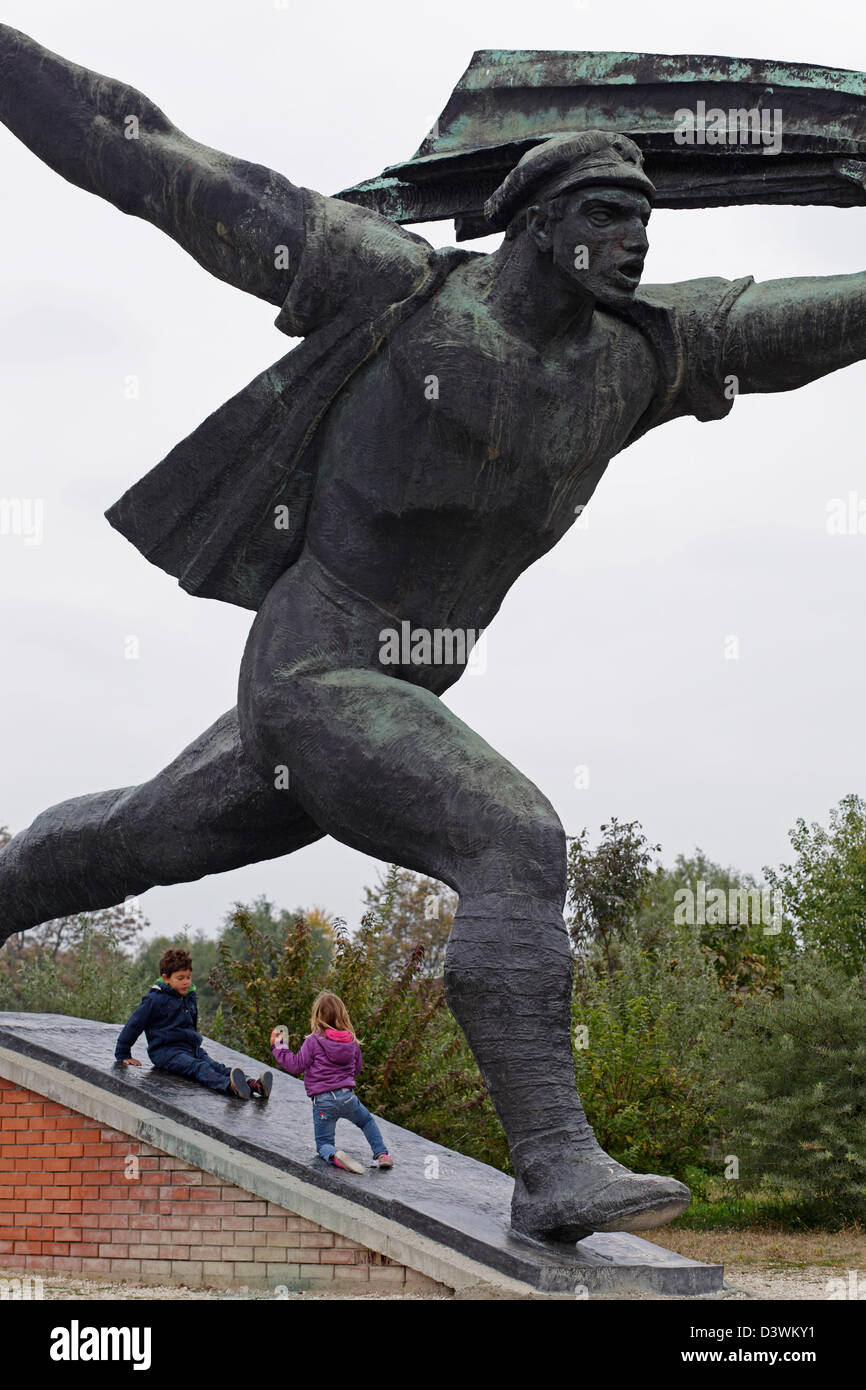 Budapest, Hungary, the sculpture-in-Raeterepublik Mementopark Stock ...