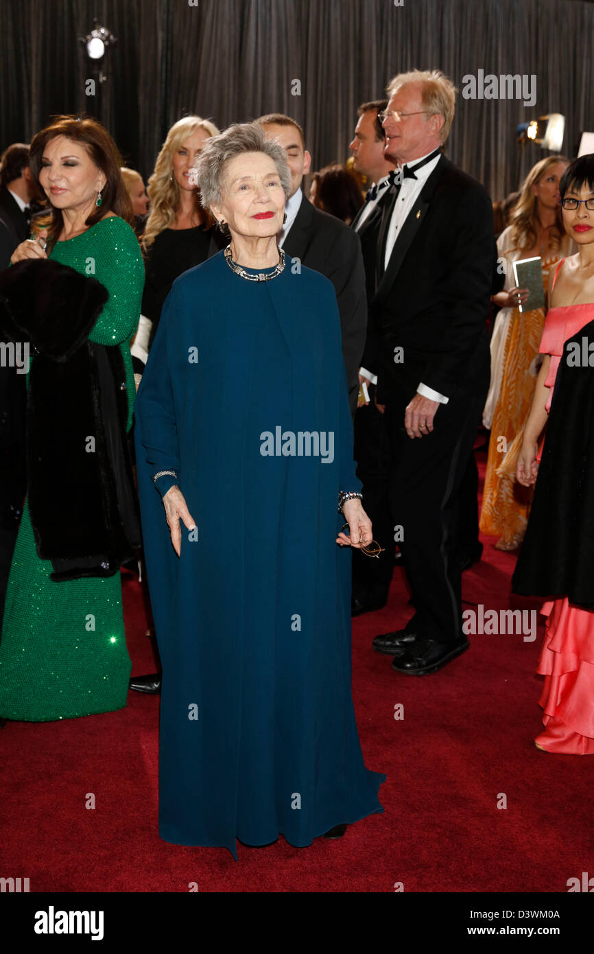 Hollywood, California, U.S. 24th Feb, 2013. Emmanuelle Riva arrives at ...