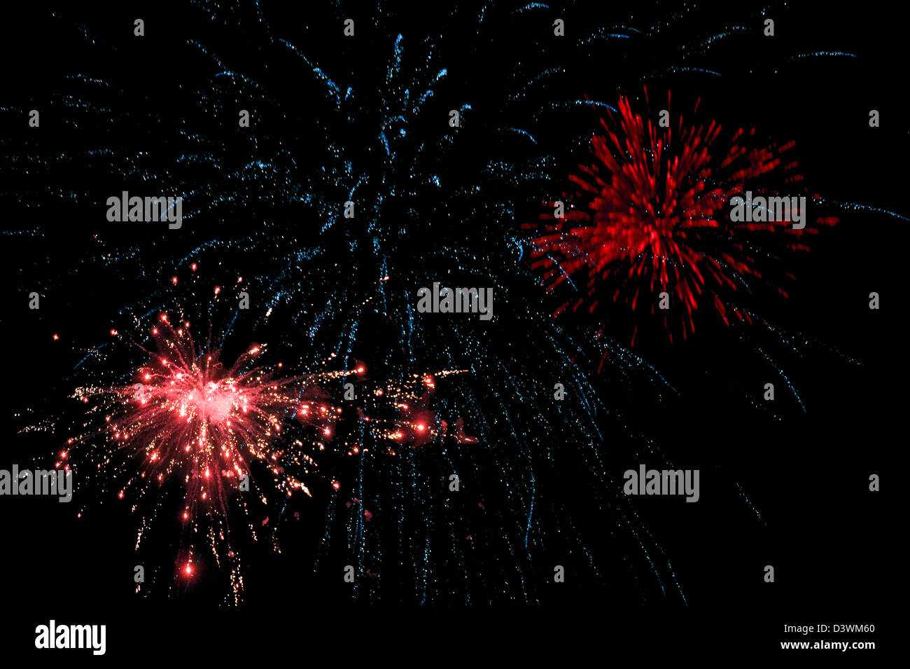 Fireworks display at night Stock Photo - Alamy