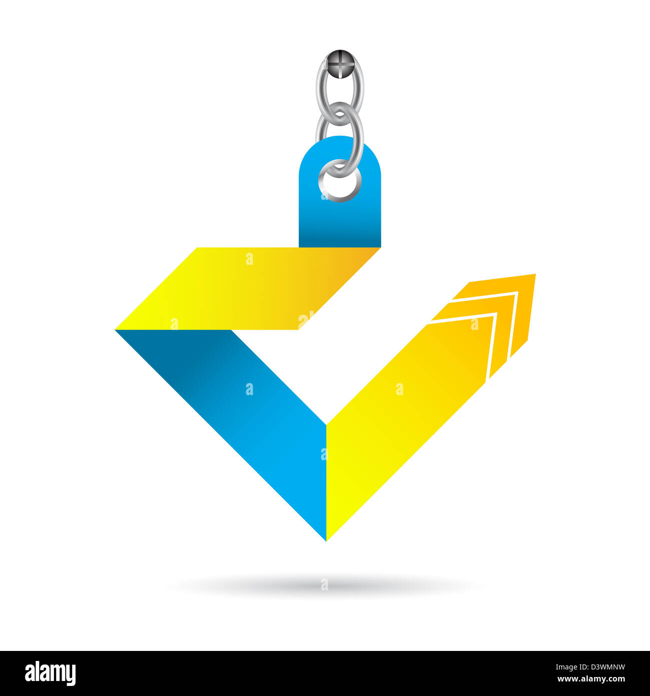 abstract origami speech bubble with chain Stock Photo - Alamy