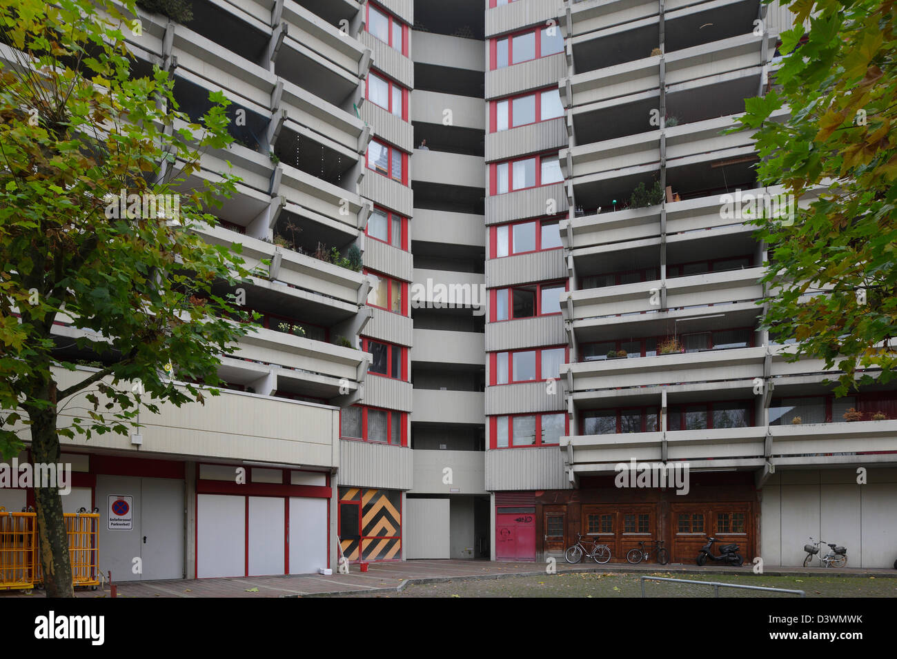 Munich, Germany, the so-called Burrow, a residential buildings with ...