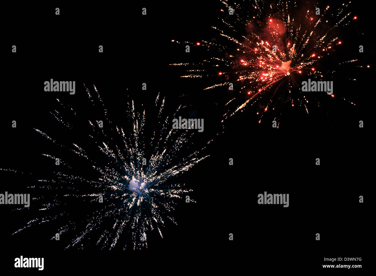 Fireworks display at night Stock Photo - Alamy