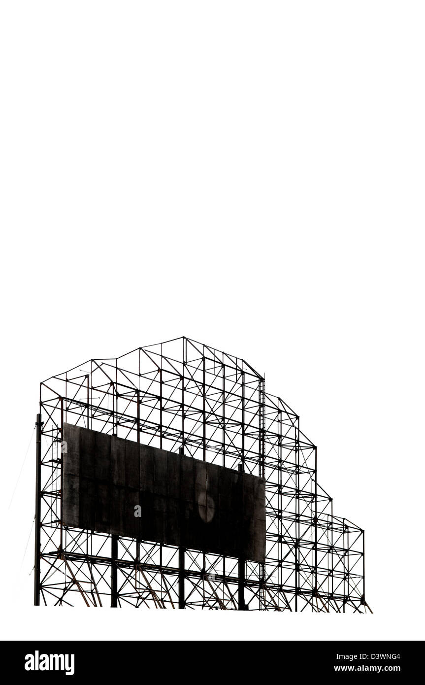 Detail of billboard signage with white sky Stock Photo - Alamy