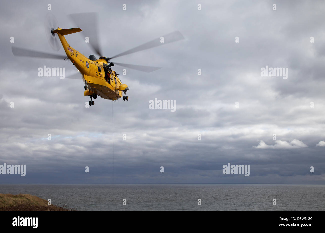 RAF Royal Air Force Sea King Search and Rescue helicopter Stock Photo ...