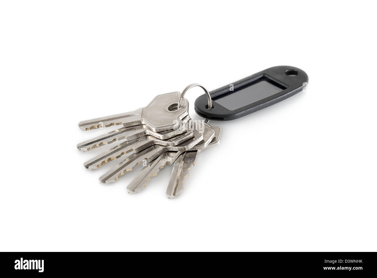 Six keys are photographed on a white background Stock Photo - Alamy