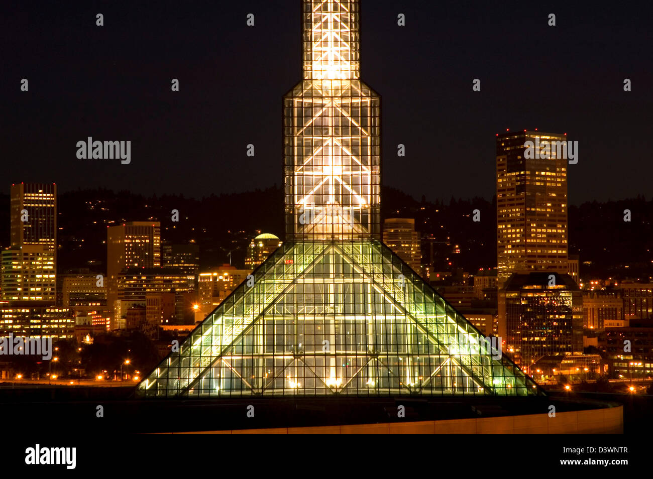 Oregon Convention Center at night, Portland, Oregon Stock Photo - Alamy