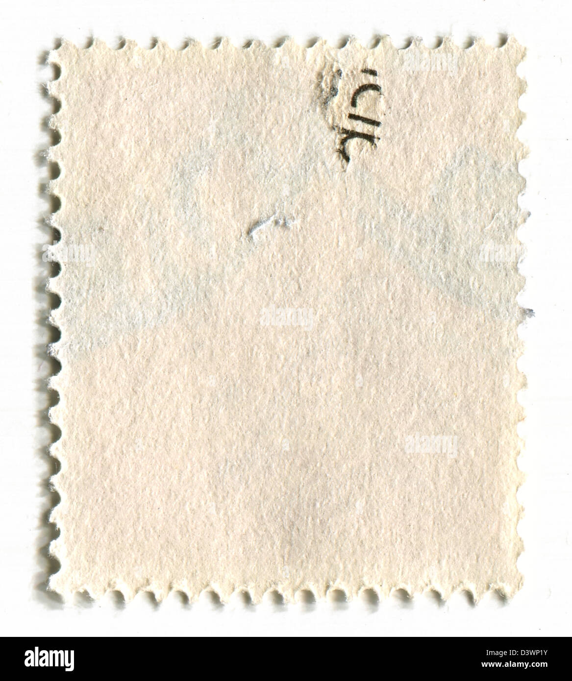 The reverse side of a postage stamp Stock Photo - Alamy