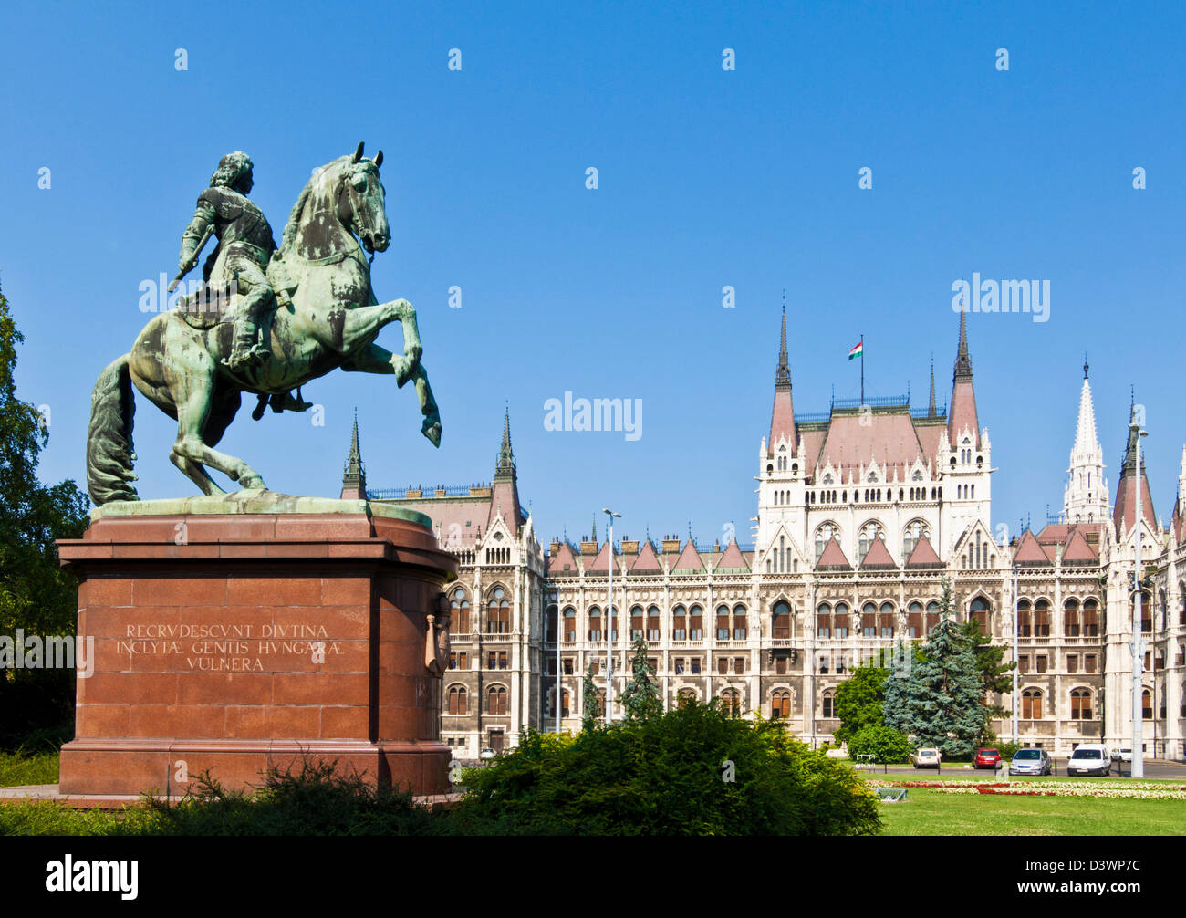 The neo-gothic Hungarian Parliament building, designed by Imre Steindl ...
