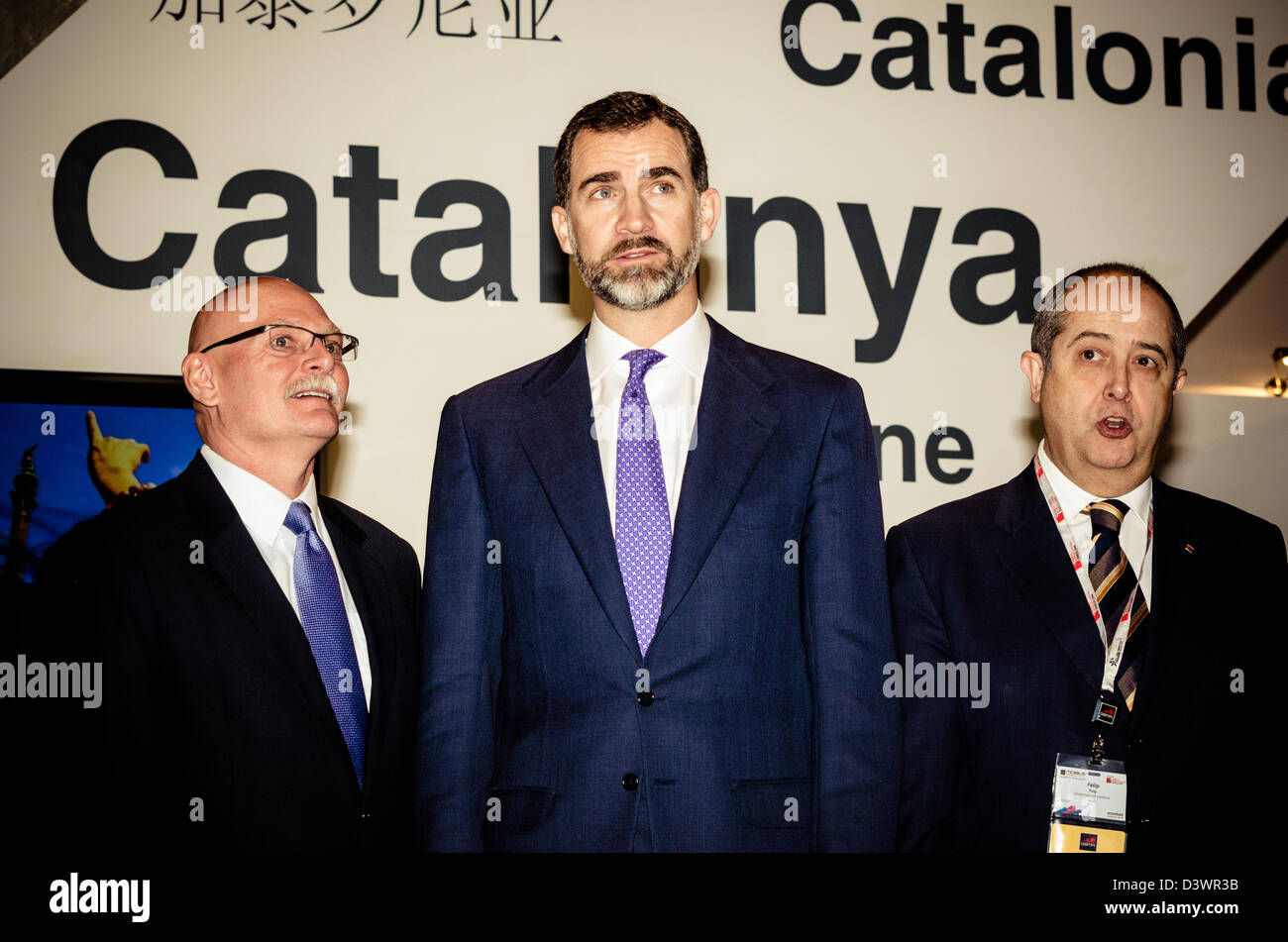Barcelona, Spain. 25th Febraury 2013: The CEO of GSMA Ltd, John Hoffman ...