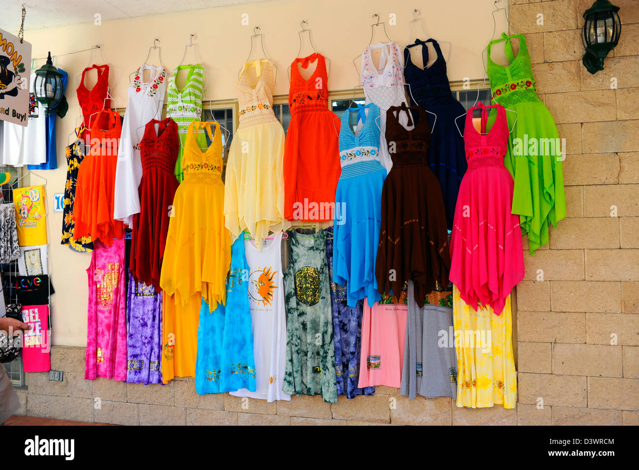 Colorful Dresses Belize City Central America Cruise Ship Port Stock ...