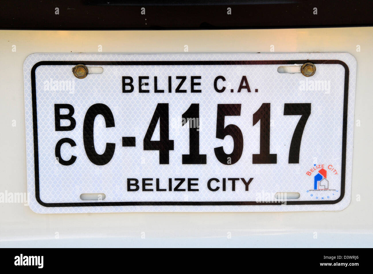License Plate Belize City Central America Stock Photo - Alamy