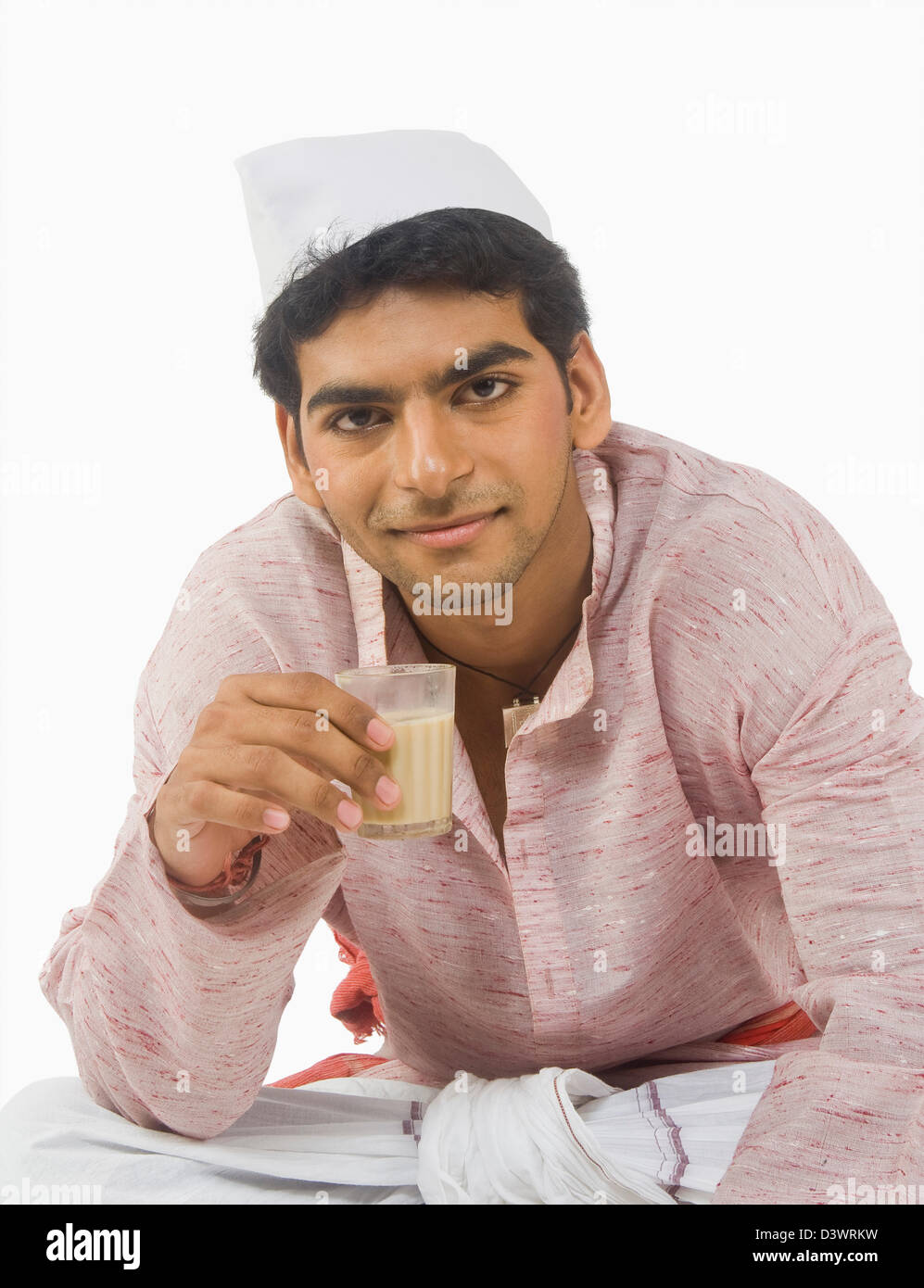Portrait of a man drinking tea Stock Photo - Alamy