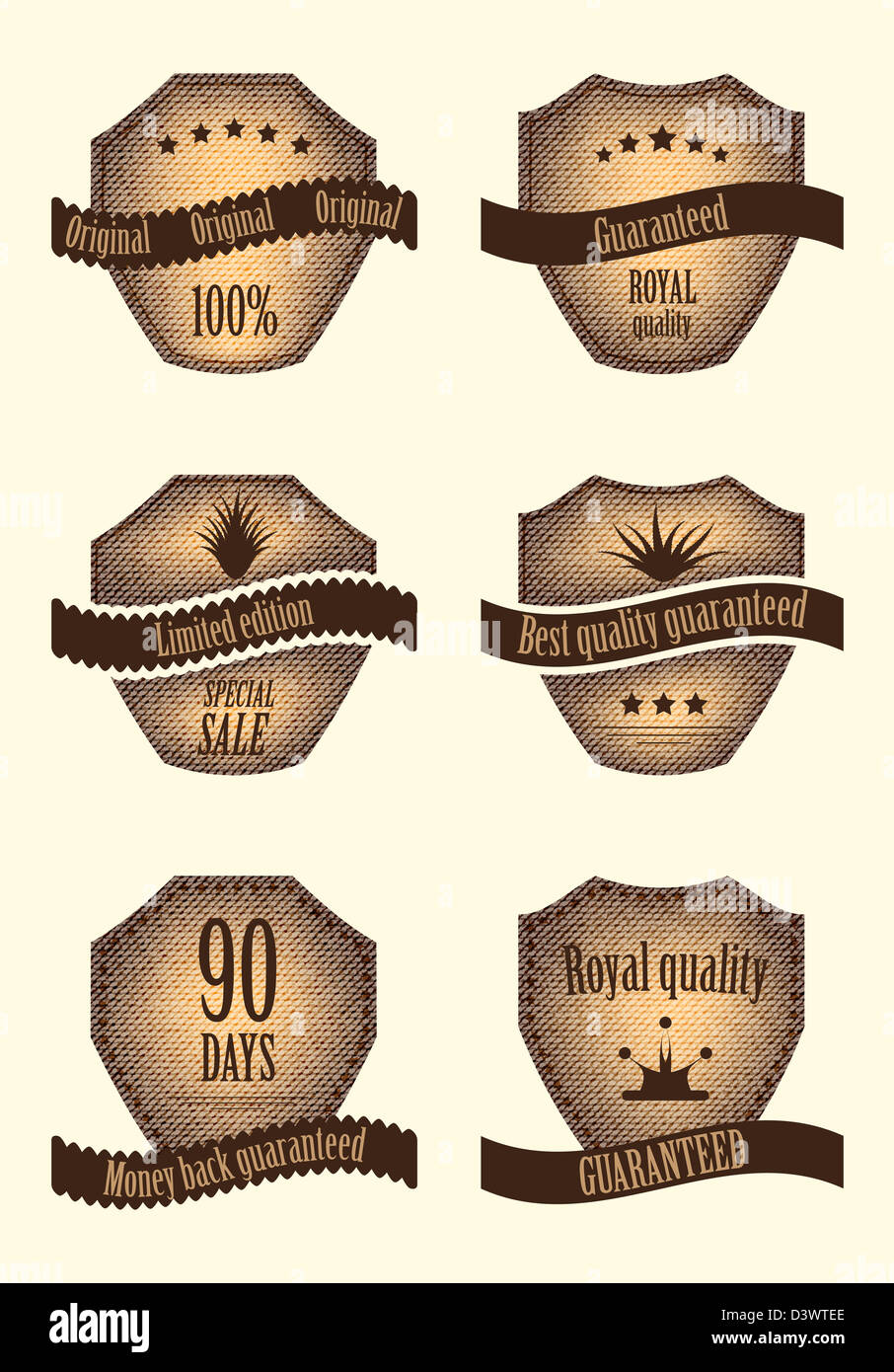 set of special labels with various design Stock Photo - Alamy