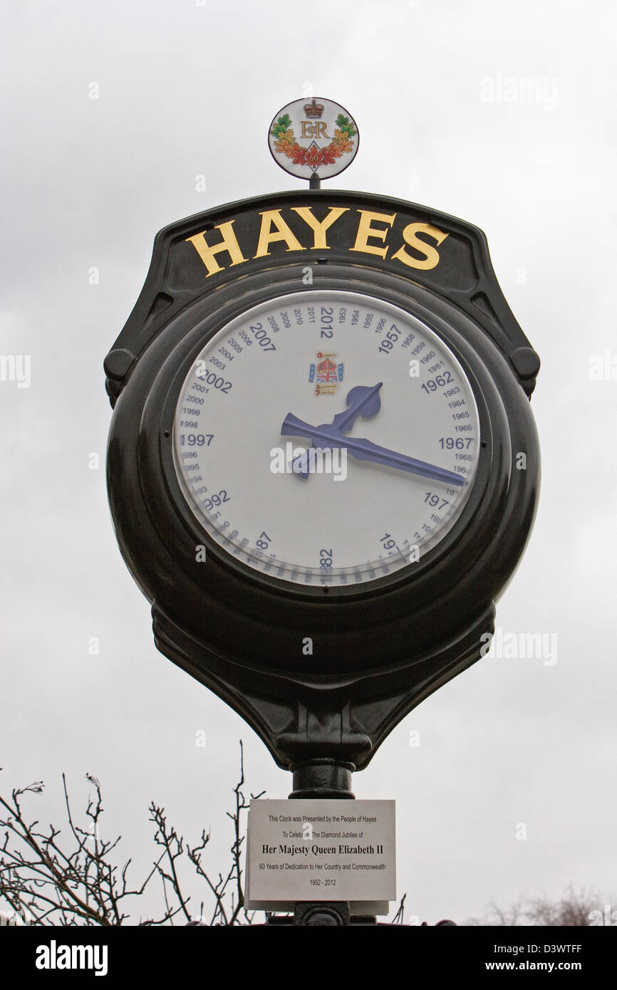 The new Hayes clock to celebrate the Diamond Jubilee of Her Majesty The ...