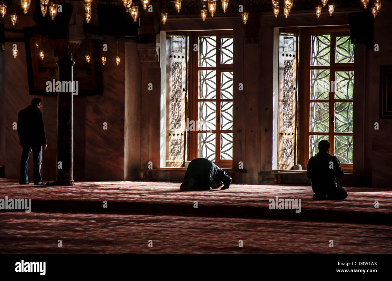 inside the Blue Mosque in Istanbul, Turkey Stock Photo - Alamy