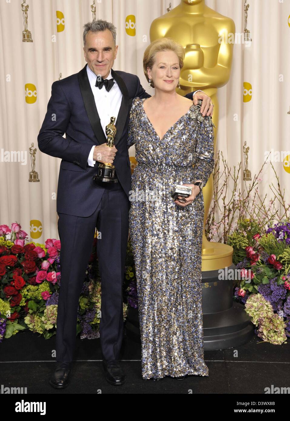 Los Angeles, California, U.S. 24th Feb, 2013. Meryl Streep, Daniel Day ...