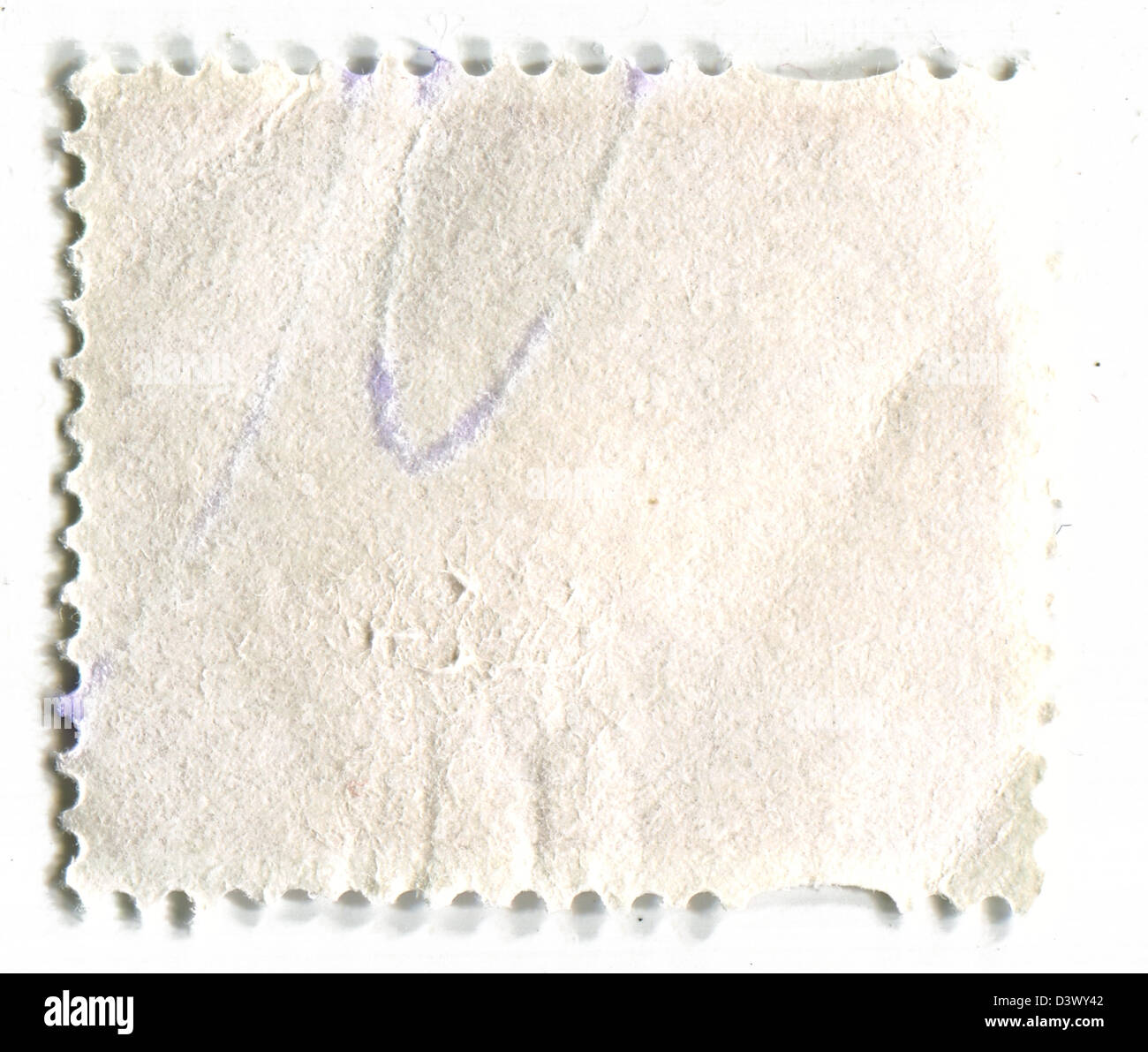 The reverse side of a postage stamp Stock Photo - Alamy