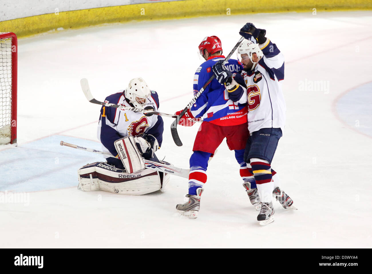 Guildford, UK. 24th Feb, 2013. The Guildford Flames Ice Hockey Club ...